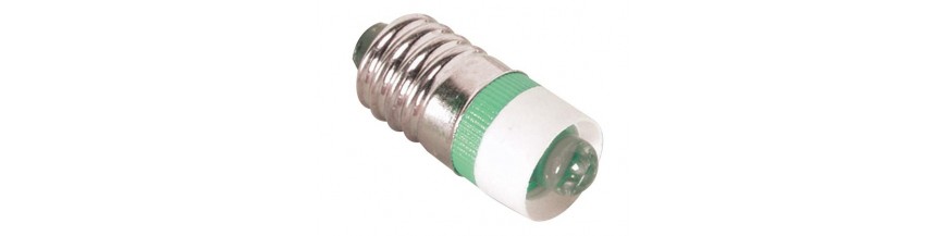 LAMPES LED AVEC DOUILLE E10 5mm 12V - AG Electronique